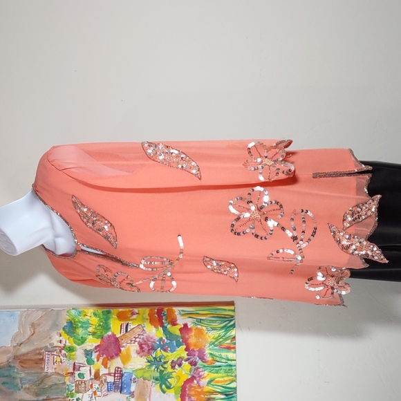 Anthony Original | Tops | Anthony Original Embellished Crepe De Chine ...